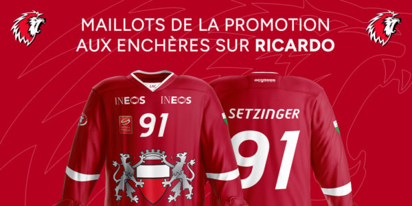Vente aux enchères – maillots de la promotion du LHC 2012-13 – Lausanne HC